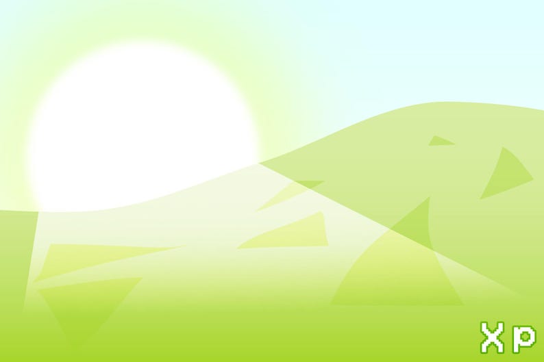 Windows XP Stylized Bliss Digital Wallpaper - Etsy