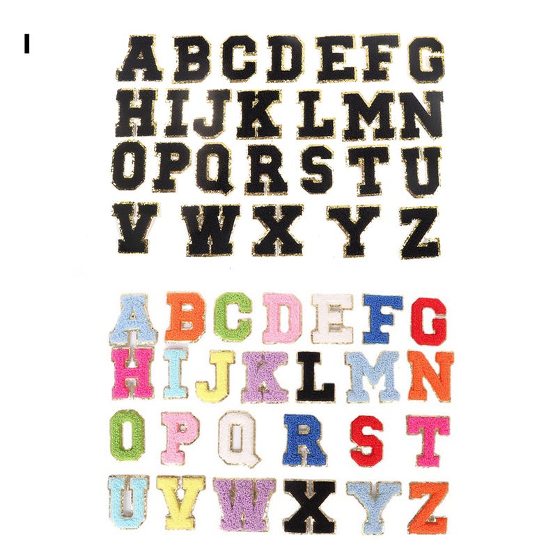 Chenille Letter Patches Custom Alphabet Stickers Personalized Peel ...