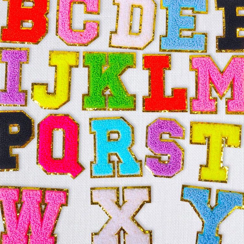 Chenille Letter Patches Custom Alphabet Stickers Personalized Peel ...
