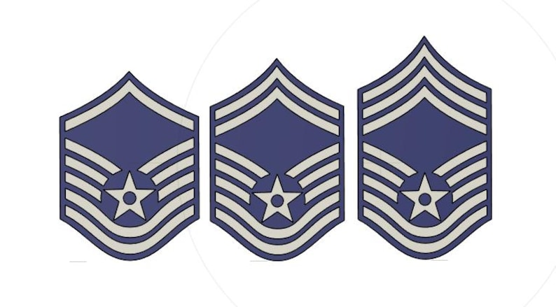 USAF Airman/nco/snco Military Rank Stl (digital File) - Etsy UK