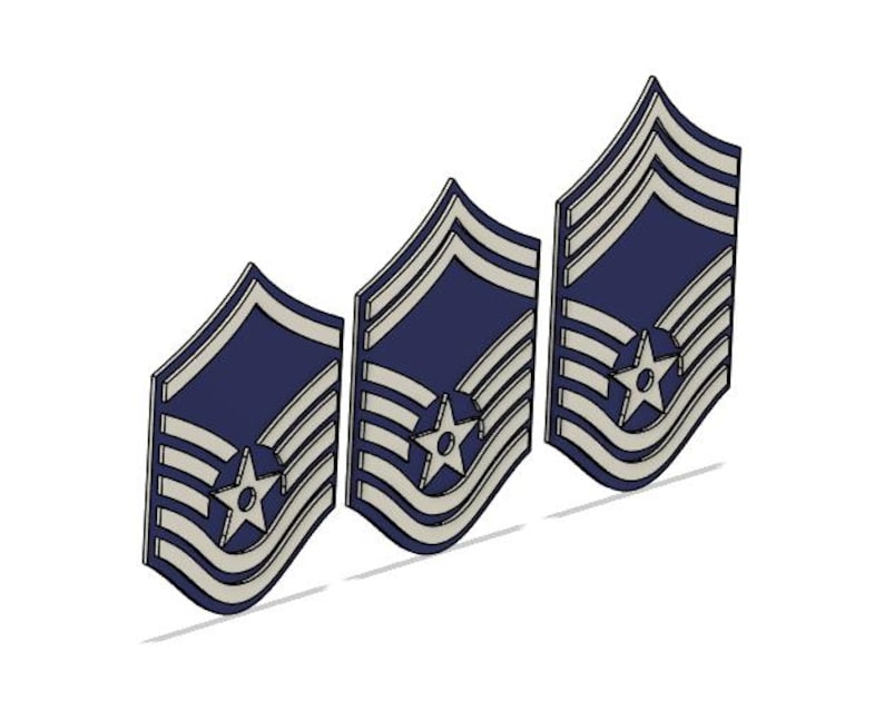 USAF Airman/nco/snco Military Rank Stl (digital File) - Etsy UK