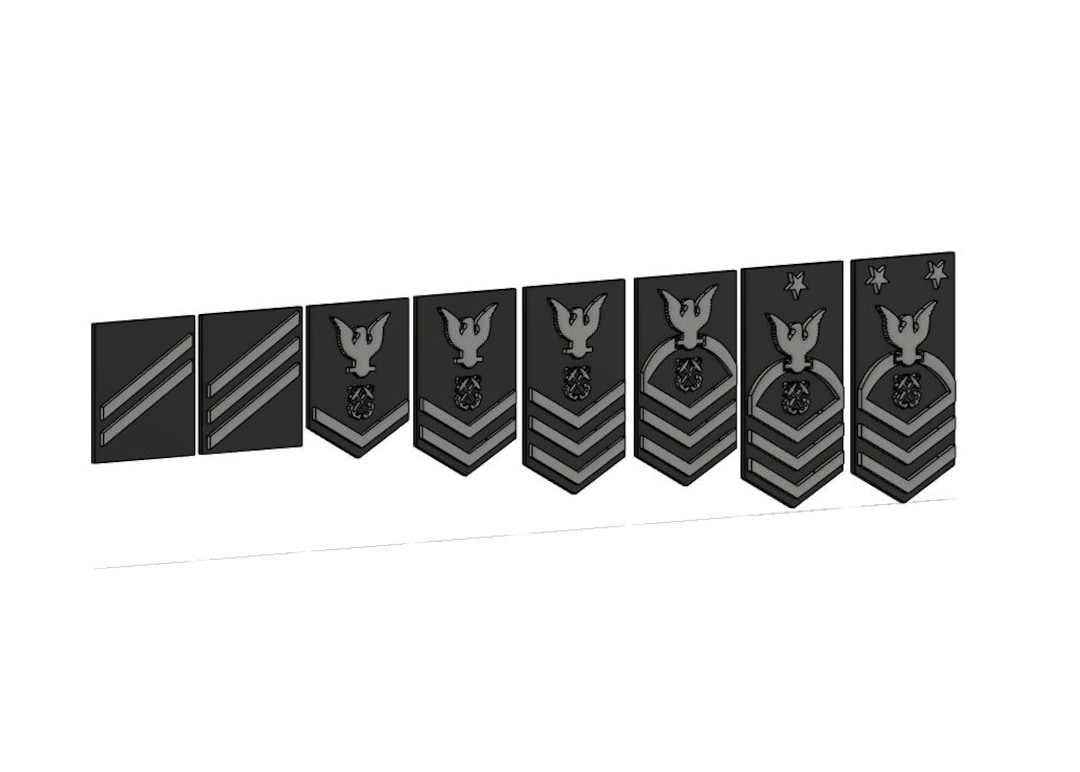 USN Apprenticeships/petty Officer/master Chief Military Rank STL ...
