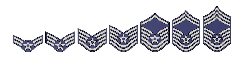 USAF Airman/nco/snco Military Rank Stl (digital File) - Etsy