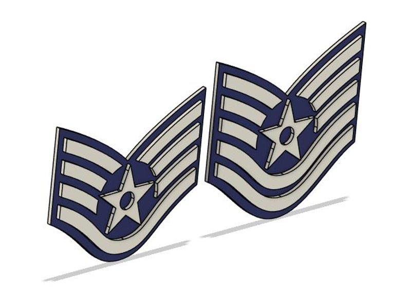 USAF Airman/nco/snco Military Rank Stl (digital File) - Etsy UK