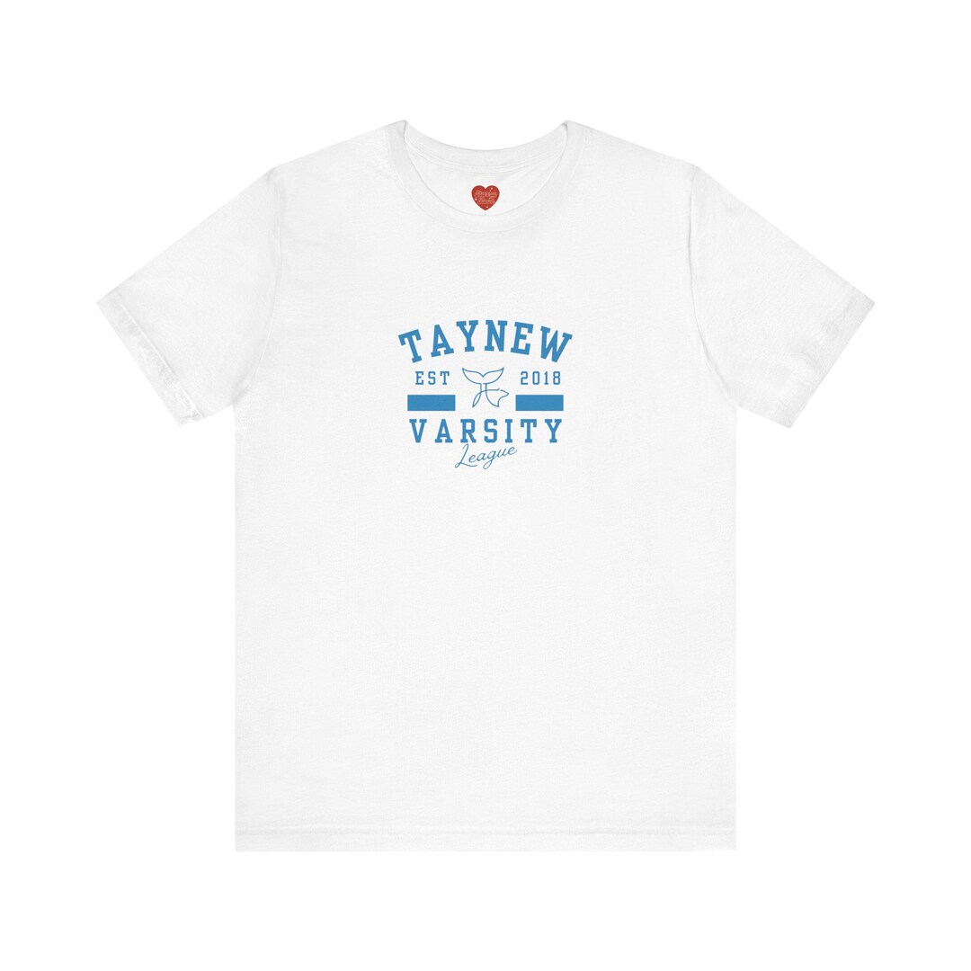 Taynew Logo Varsity Style Unisex Tee, Short Sleeve, BL Thai - Etsy