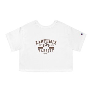 Earthmix Logo Varsity Style Champion Women's Cropped T-shirt, Thai BL ...