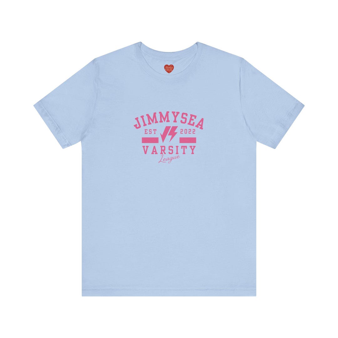 Jimmysea Logo Varsity Style Unisex Tee, Short Sleeve, BL Thai - Etsy