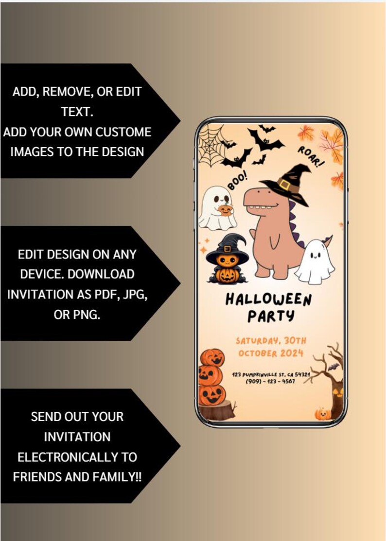 Halloween Invitation Template - Etsy
