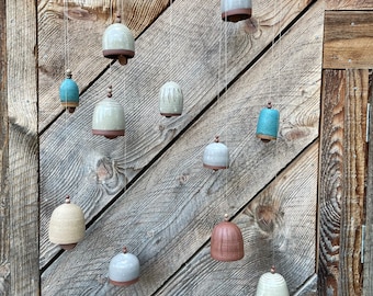 Small Pink Ceramic Bell : Hanging Stoneware Bell - Etsy