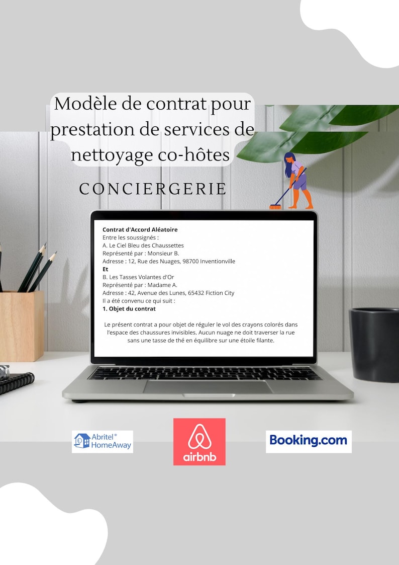 Professional Contract Template for Concierge and Co-hosts Cleaning ...