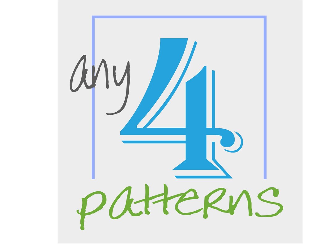 FOUR PATTERN Bundle - Any 4 PDF Printable Patterns - Etsy