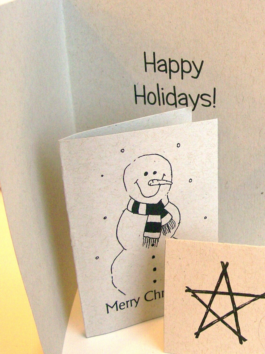 Printable Snowman Card Set - Etsy