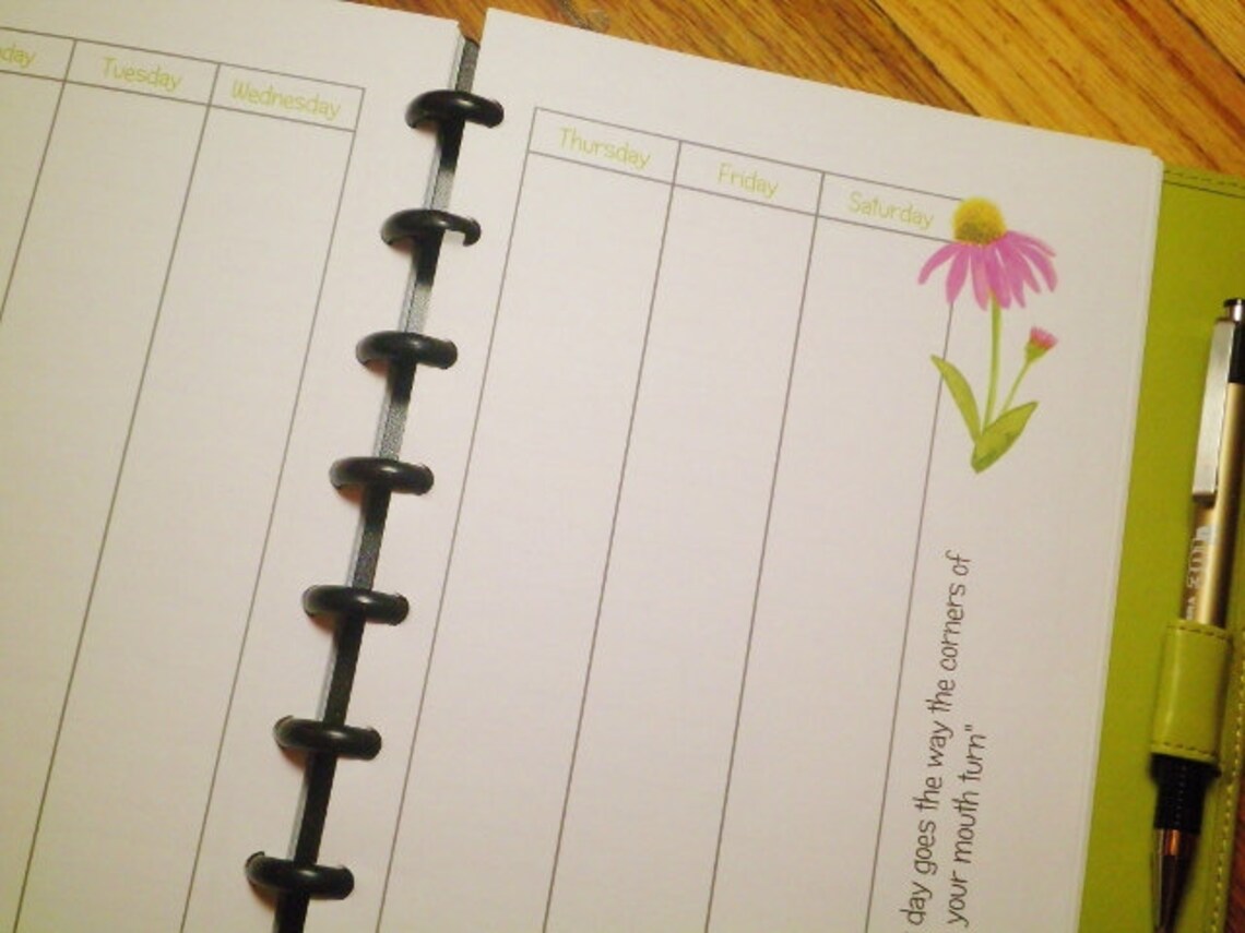 WEEKLY Editable Watercolor Printable Planner Pages INSTANT - Etsy