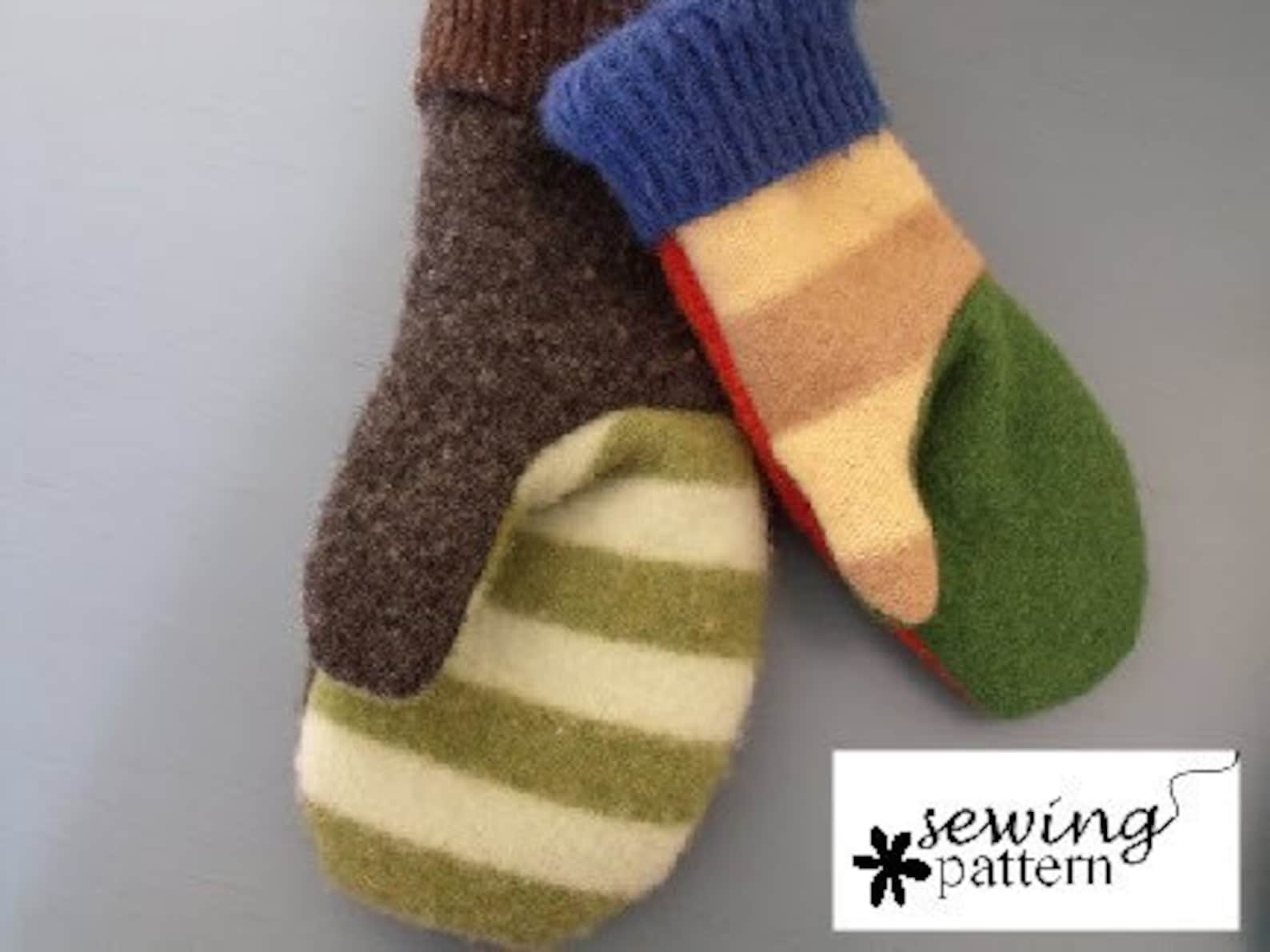 Upcycled Wool Sweater Mitten Pdf Pattern INSTANT DOWNLOAD - Etsy