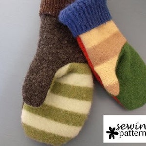 Upcycled Wool Sweater Mitten- PDF Pattern - INSTANT DOWNLOAD - Etsy