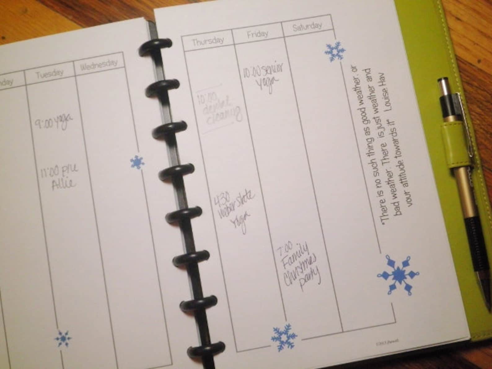 WEEKLY Editable Watercolor Printable Planner Pages INSTANT - Etsy