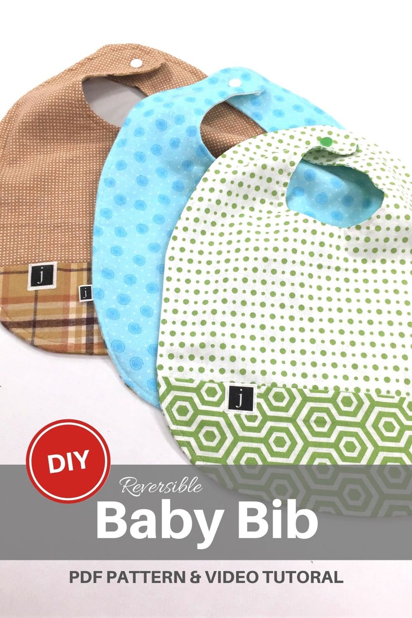 Reversible Baby Bib PDF Sewing Pattern - Snap/infant - Toddler Sizes - Etsy