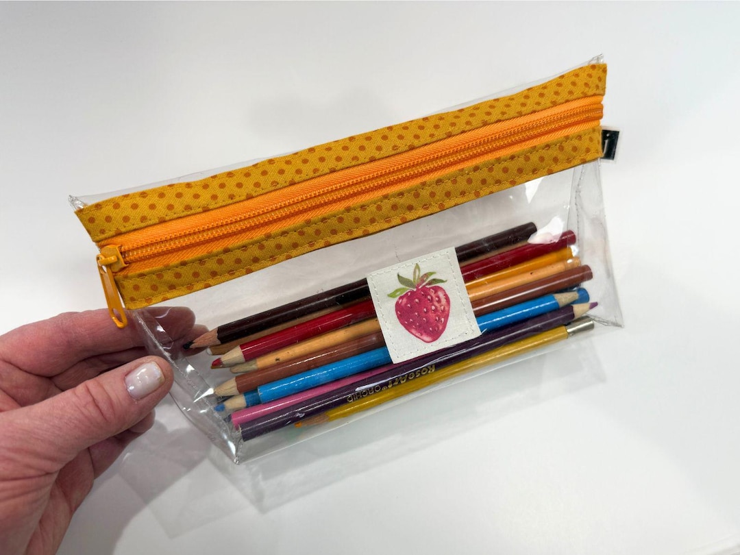 Clear Vinyl Zipper Pouch Pattern | Easy DIY PDF Sewing Pattern | Flat ...