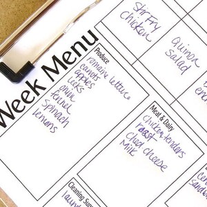 INSTANT DOWNLOAD - Printable Menu Planner Forms - Etsy