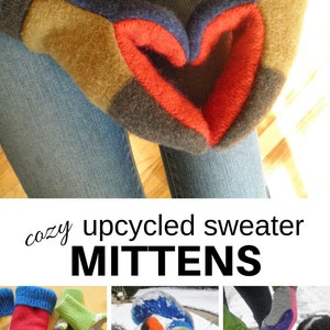 Upcycled Wool Sweater Mitten- PDF Pattern - INSTANT DOWNLOAD - Etsy Canada