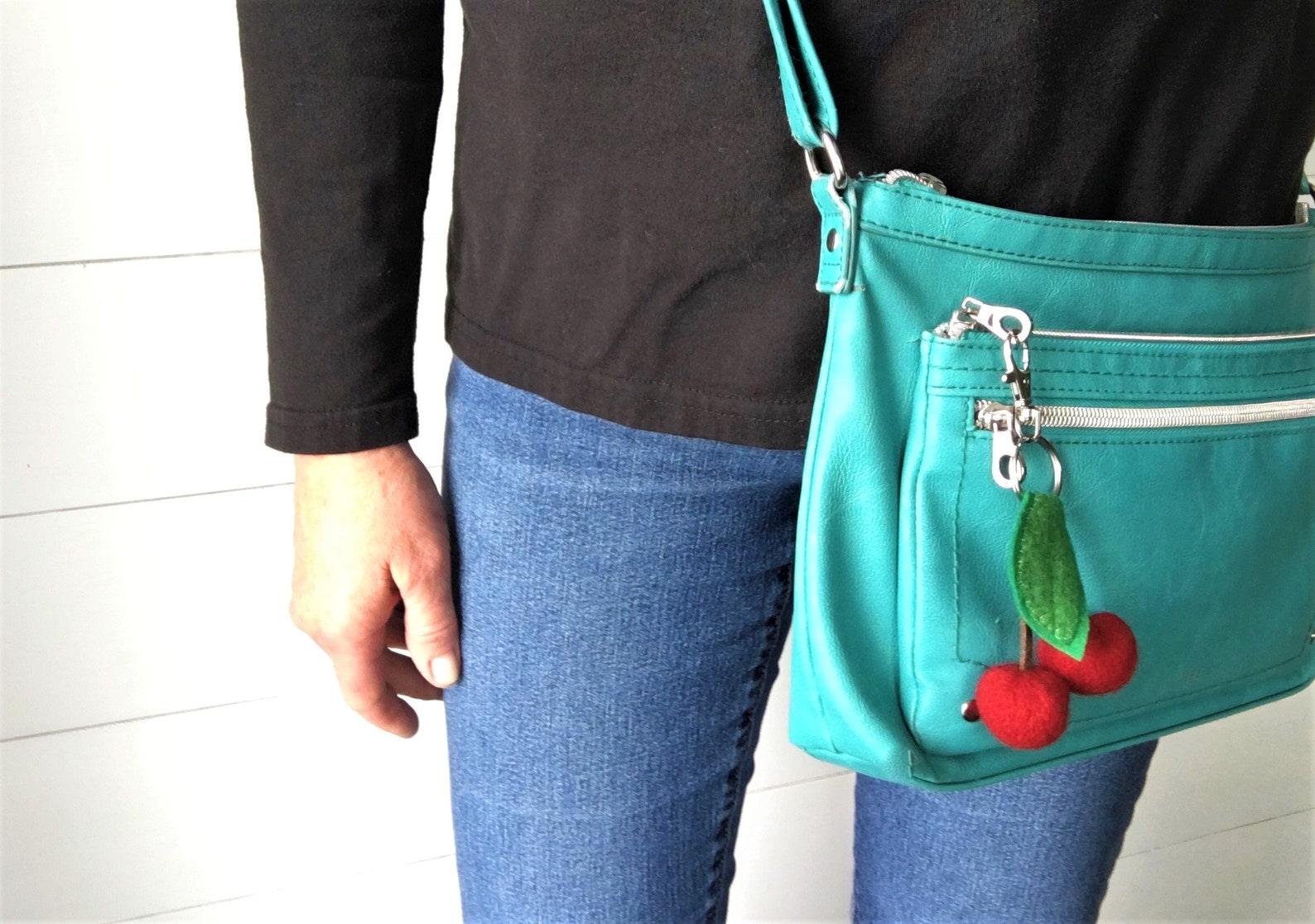 DIY Felt Cherries Sewing Pattern Tutorial- Key Chain and Magnet ...