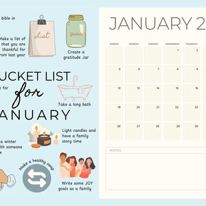 Family Fun & Faith Bucket List Calendar 2025 digital - Etsy