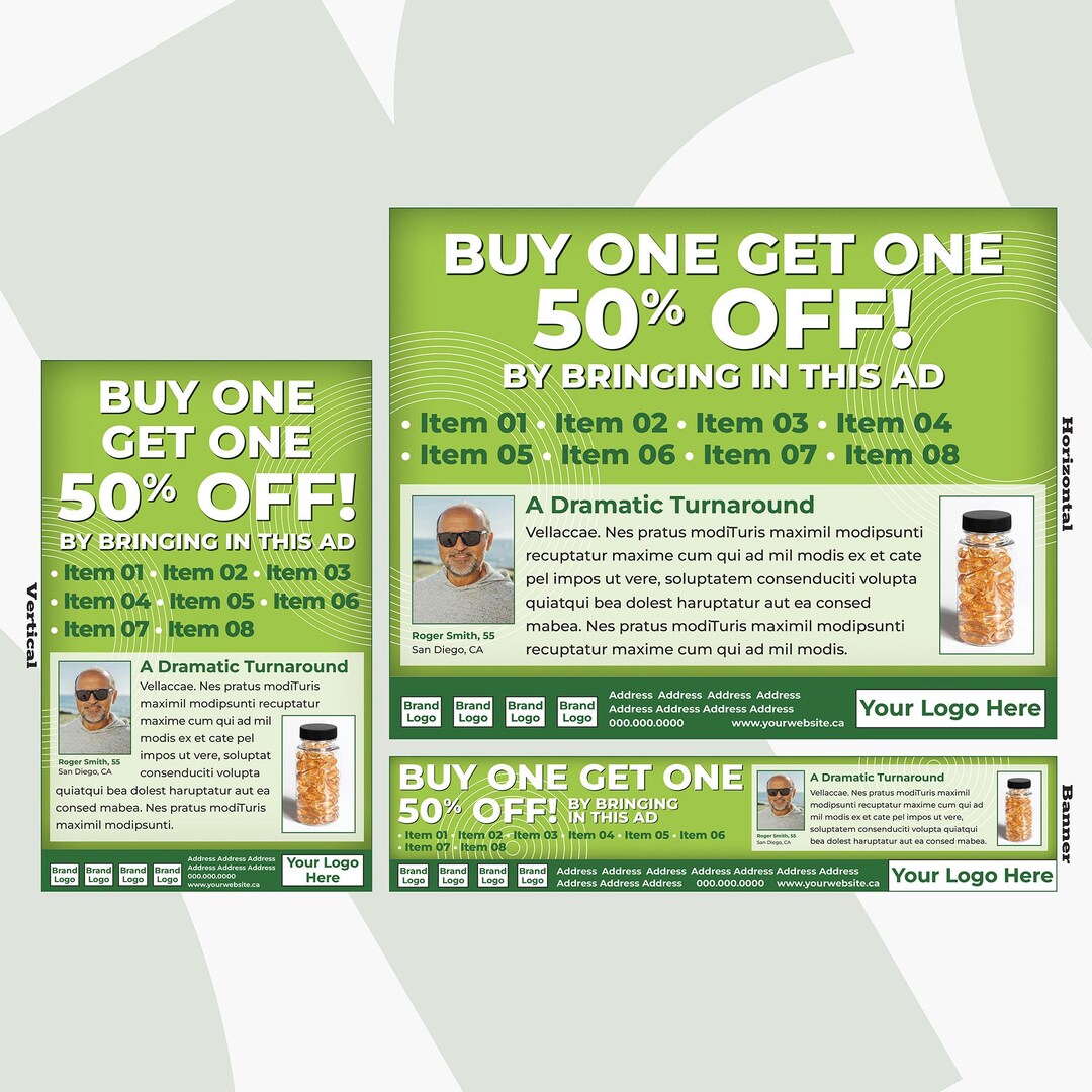 Head Start Health Products Campaign Bundle Indesign® Advertising ...
