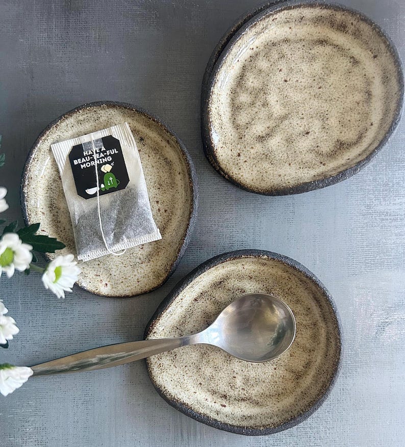 Wabi-sabi Handmade Tea Rest and Spoon Holder - Ceramic Artisan Kitchen ...