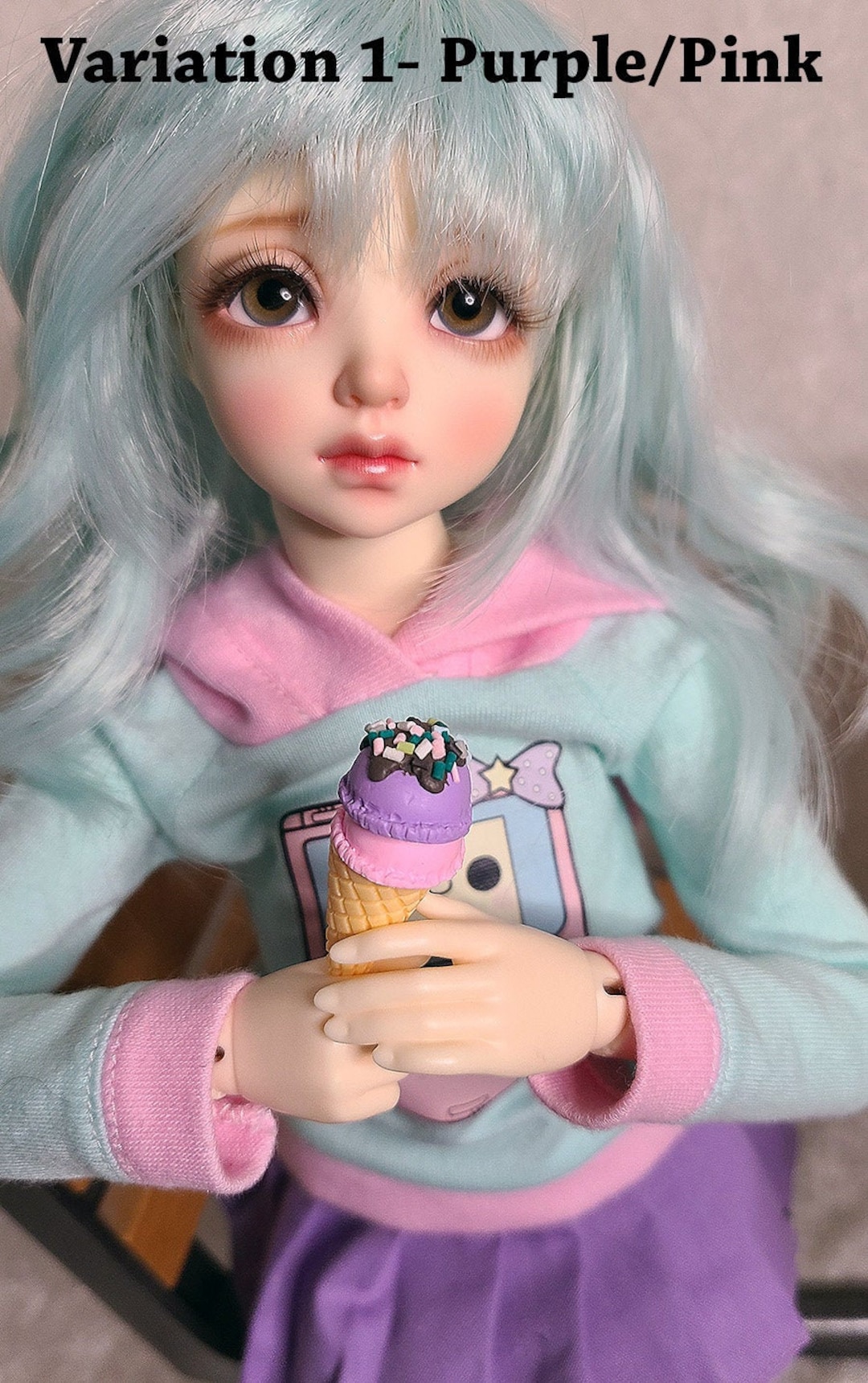 1/4 1/6 Mini MSD Yosd Doll Bjd Popsicle Ice Cream Cone Dessert 4 ...