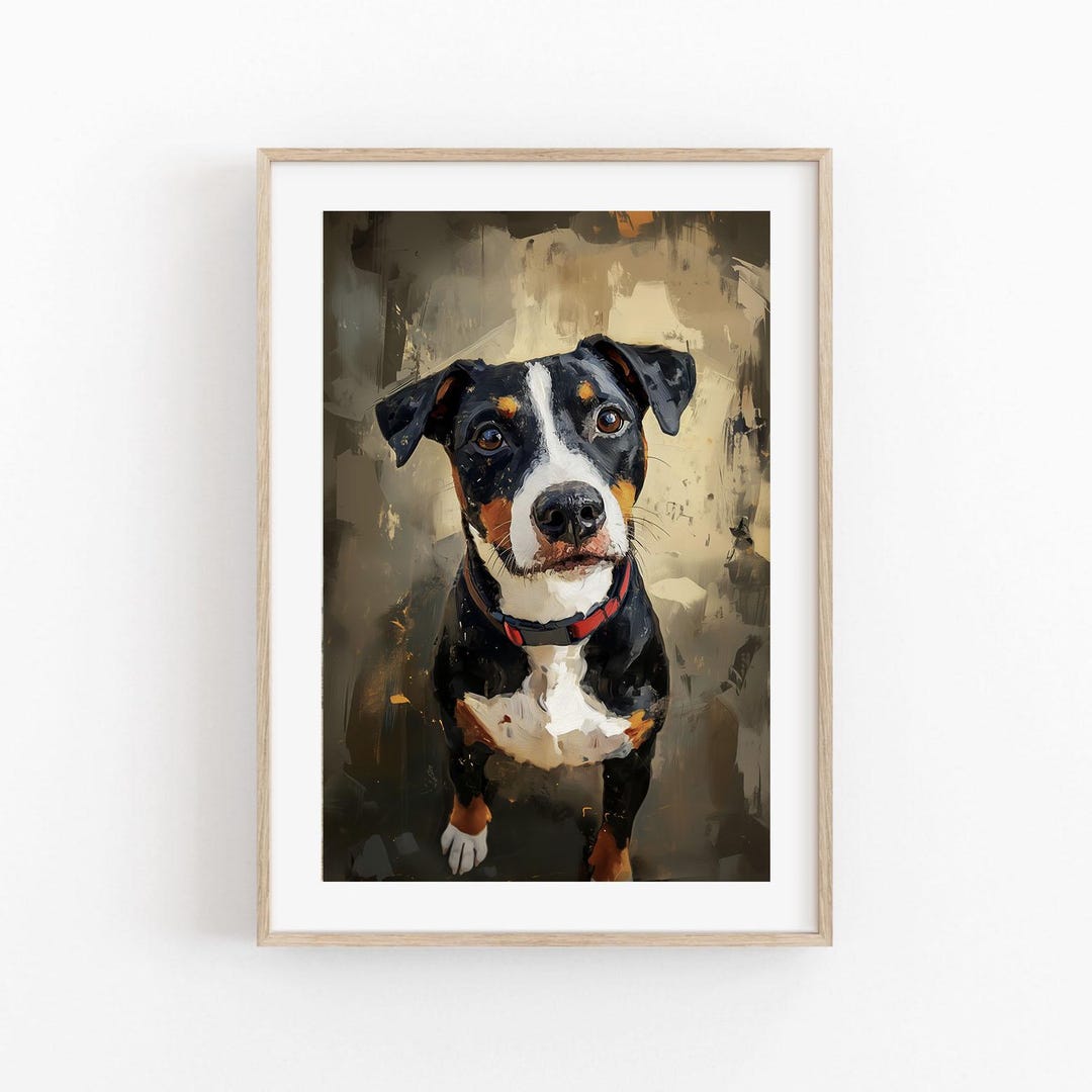Loyal Companion Dog Printable Art | Expressive Dog Portrait | Digital ...