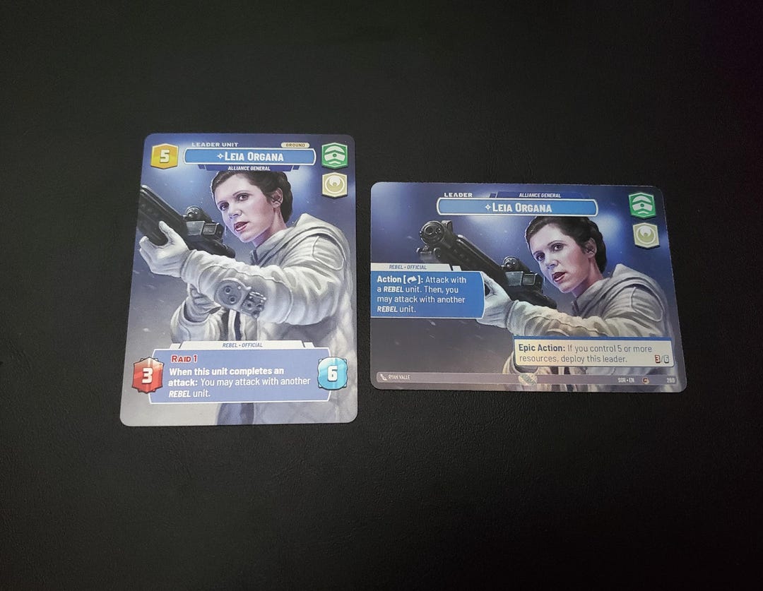 Leia Organa AG Showcase Proxy Card - Star Wars Unlimited TCG SWU - Etsy