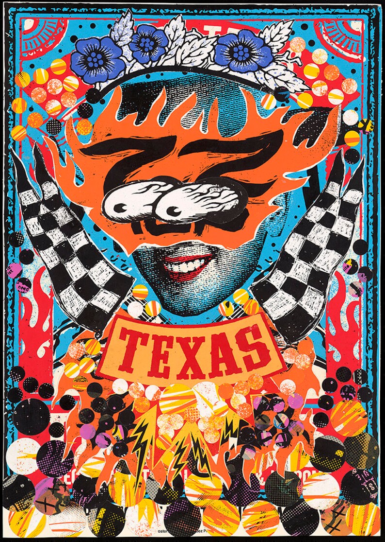 Texas Collage Print - Etsy