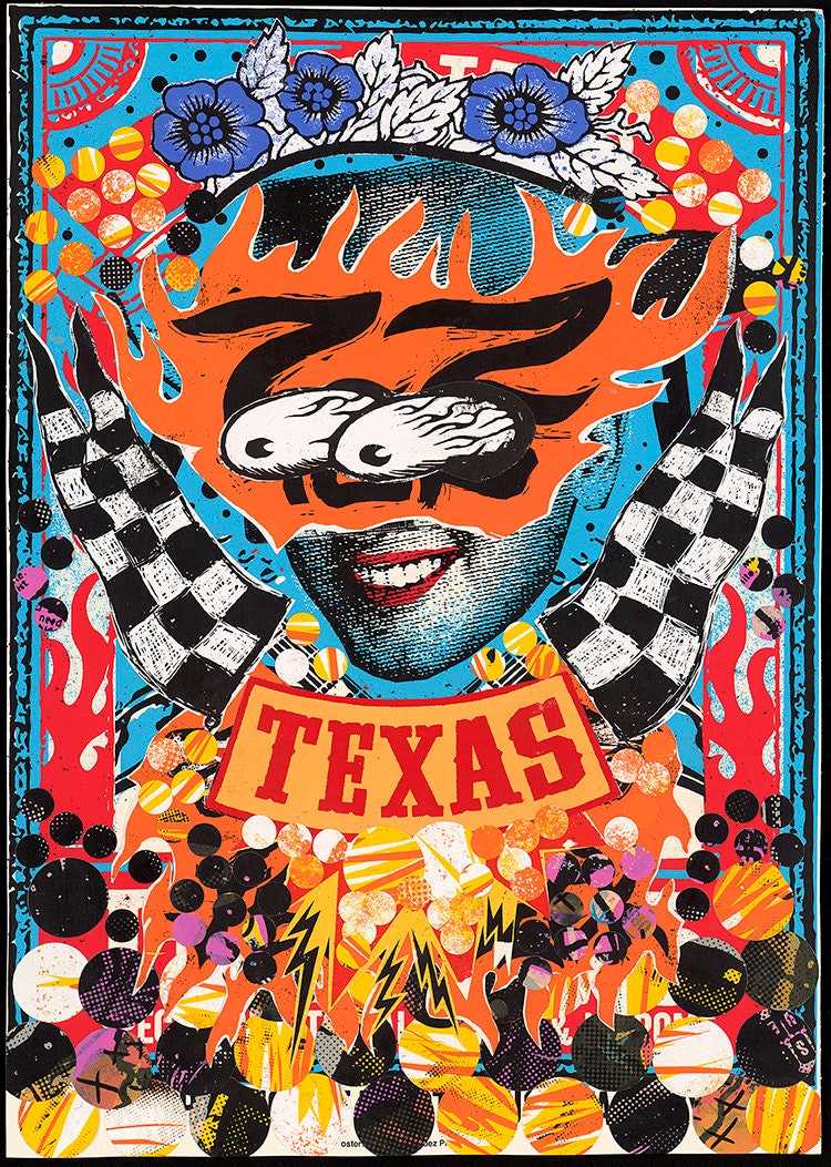 Texas Collage Print - Etsy