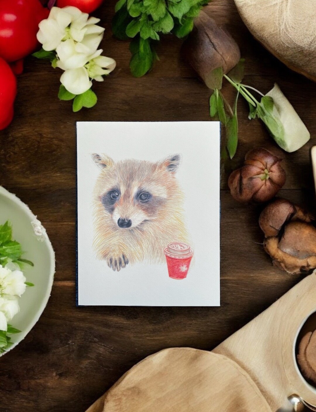 Funny Raccoon Birthday Card - Cute Animal Card, Back to School Gift ...