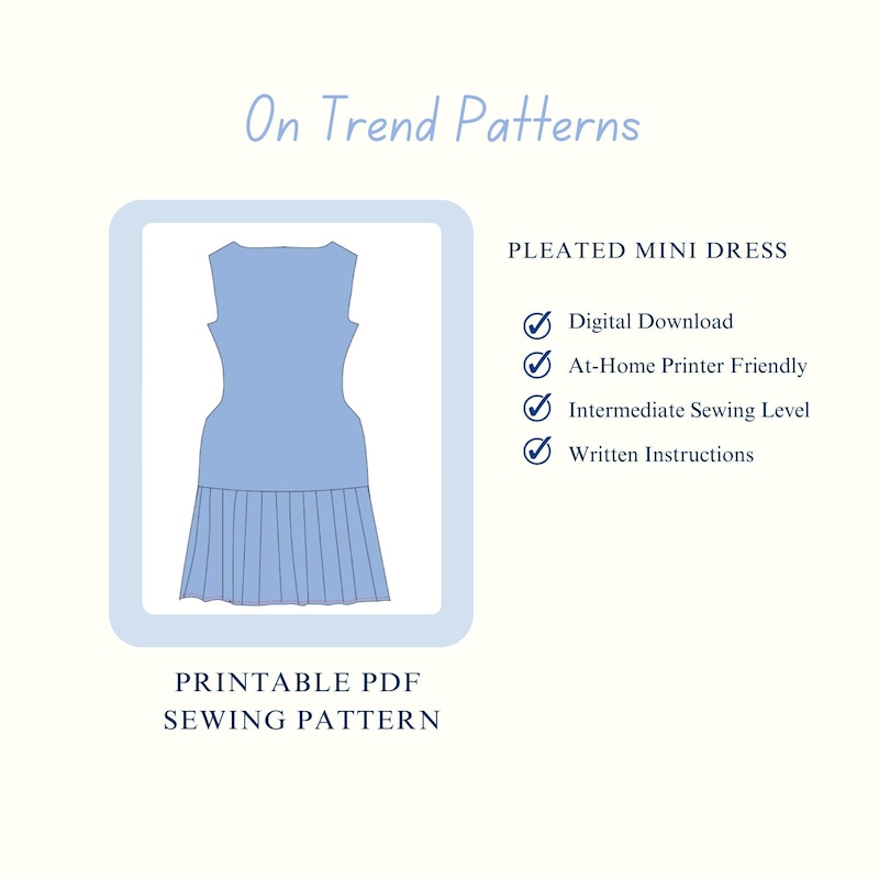 Drop Waist Dress Pattern - Etsy