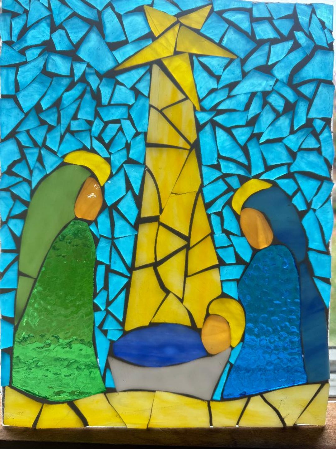 Mosaic Stained Glass Holy Family - Etsy