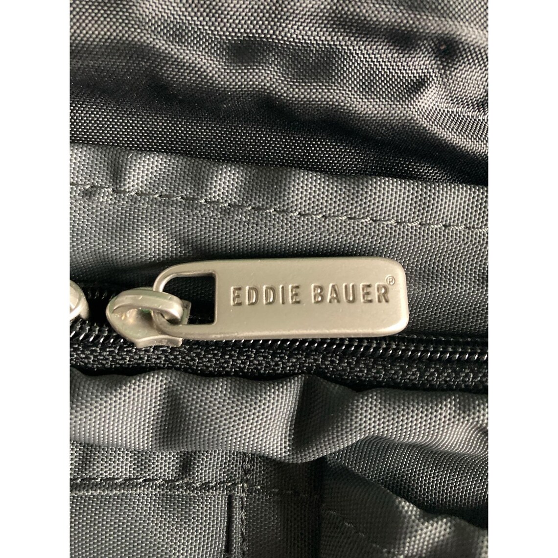 Eddie Bauer Black Nylon Messenger Bag Adjustable Strap Vintage Laptop ...