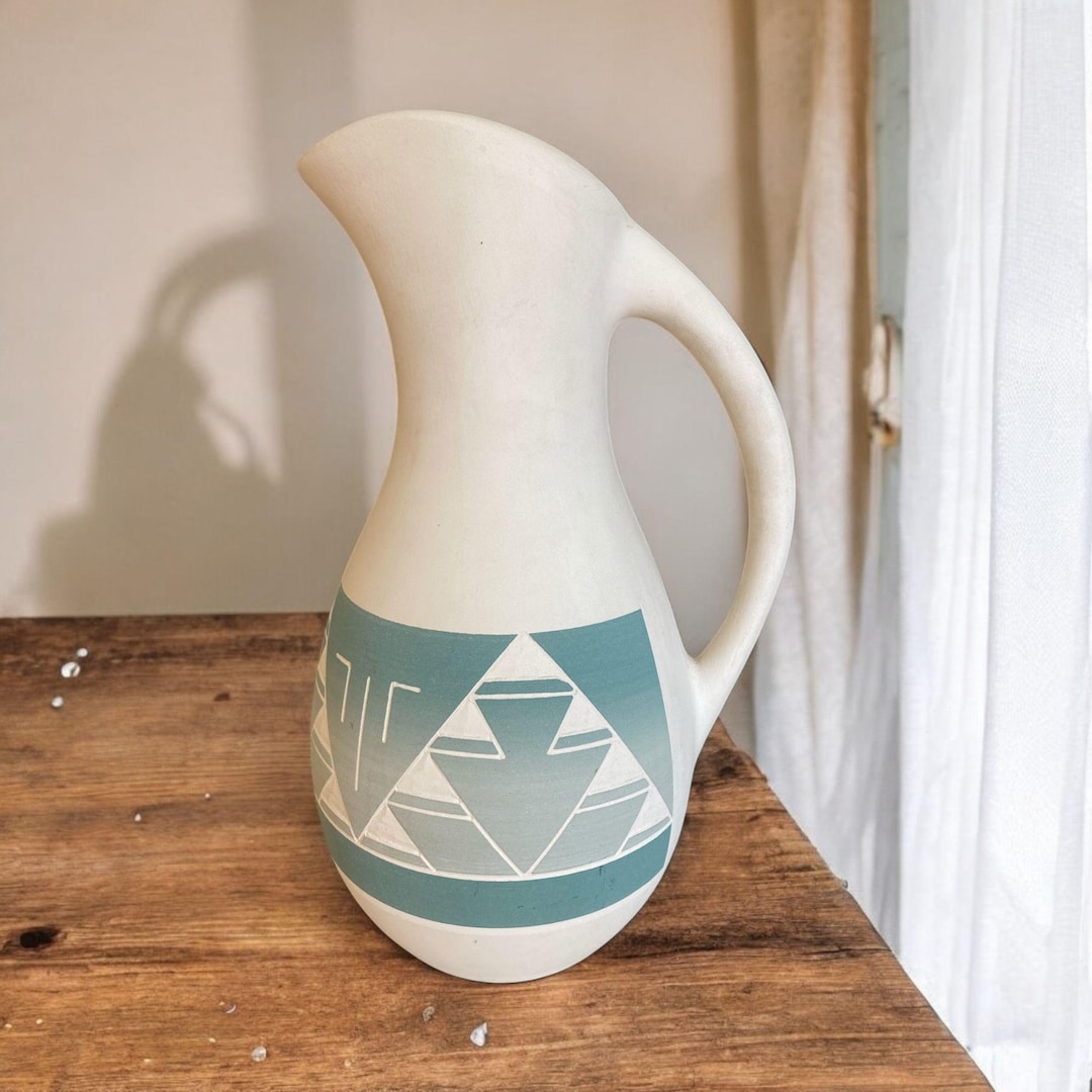 Vintage Artist Signed Martin Delory Handcrafted Pottery Pitcher Vase ...