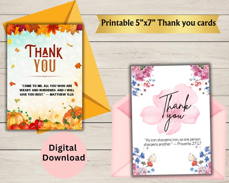 Bible Verse Card| Inspirational Cards | Christian Thank You Cards ...