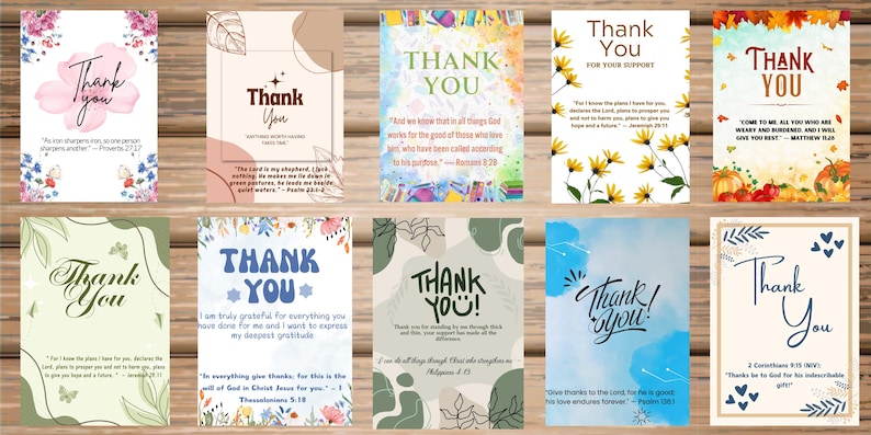 Bible Verse Card| Inspirational Cards | Christian Thank You Cards ...