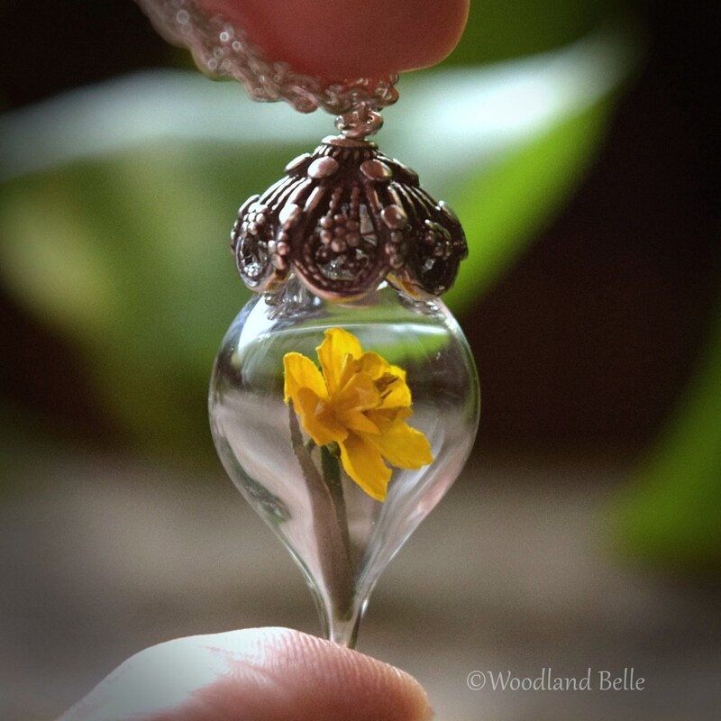 Yellow Flower Necklace - Etsy