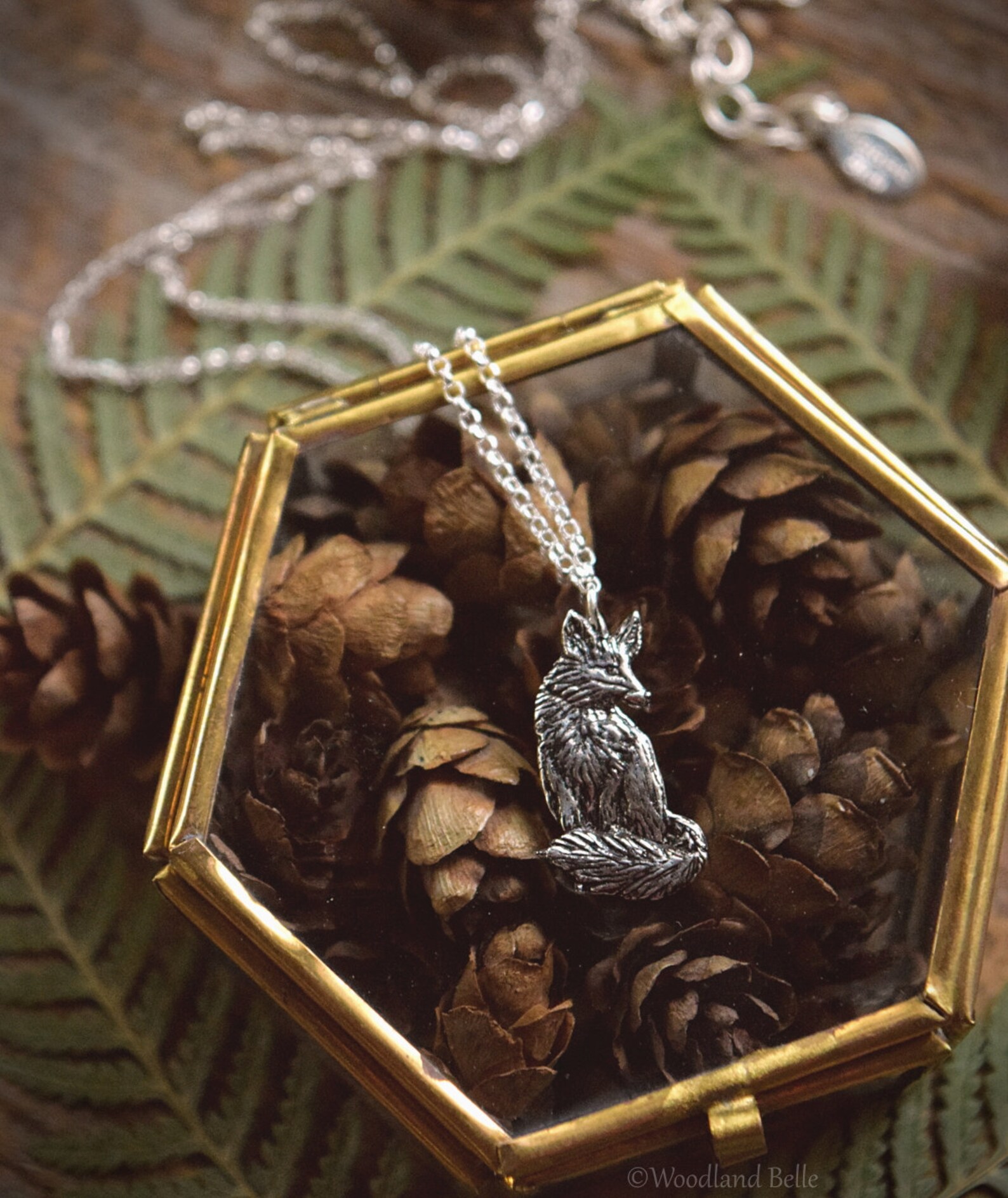 Sitting Fox Necklace Gold Bronze Red Fox Pendant Fox Lover | Etsy