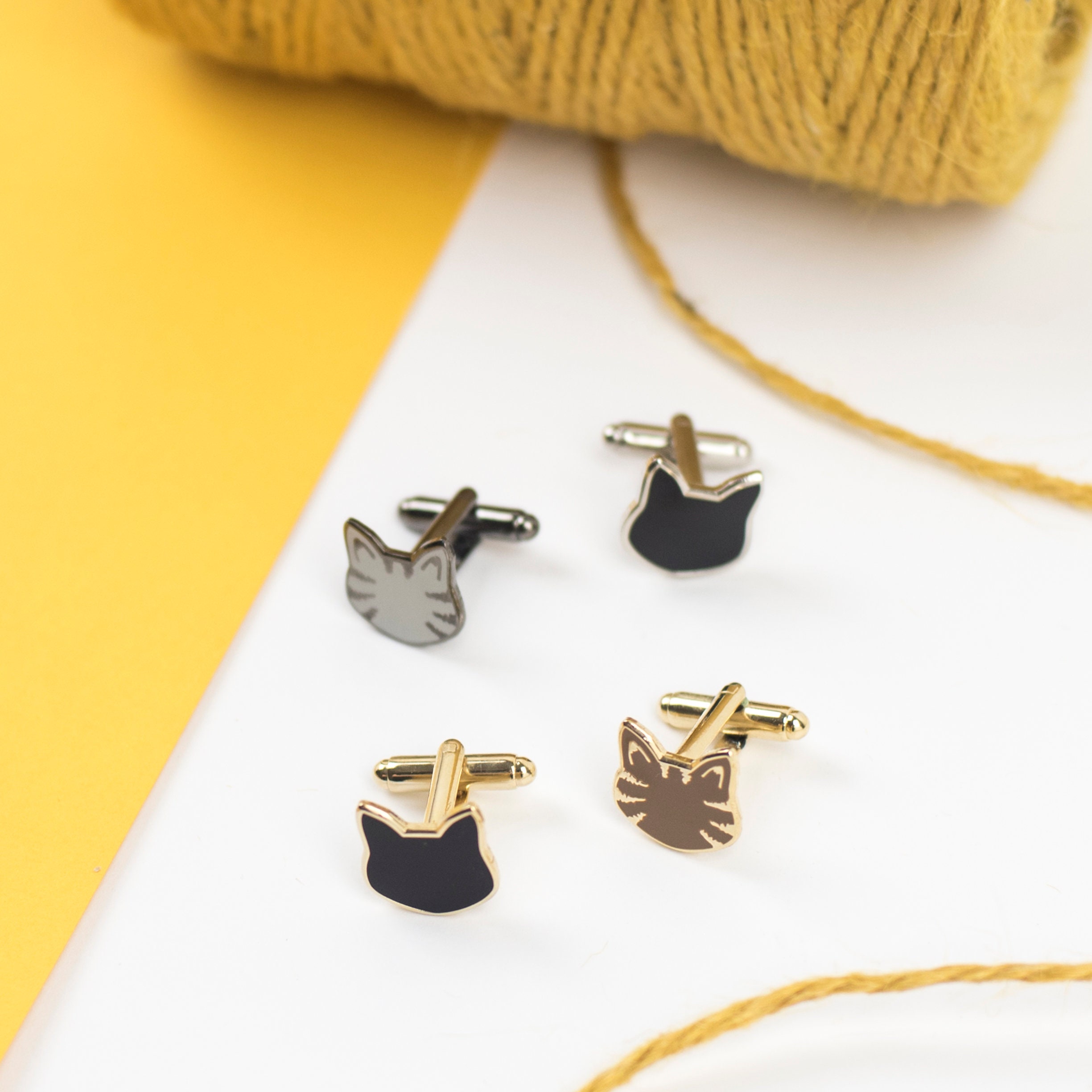 Black Cat Cufflinks Silver Cuff Links Best Man Gift Cat - Etsy Denmark