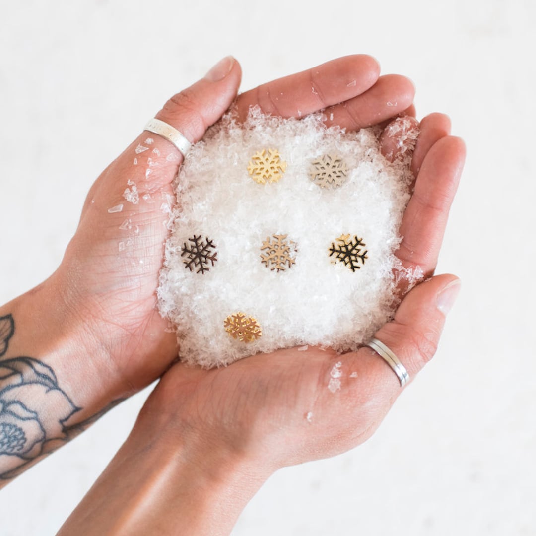 Snowflake Pin Enamel Pin Badge Gold Snowflake Silver Snowflake Snow ...