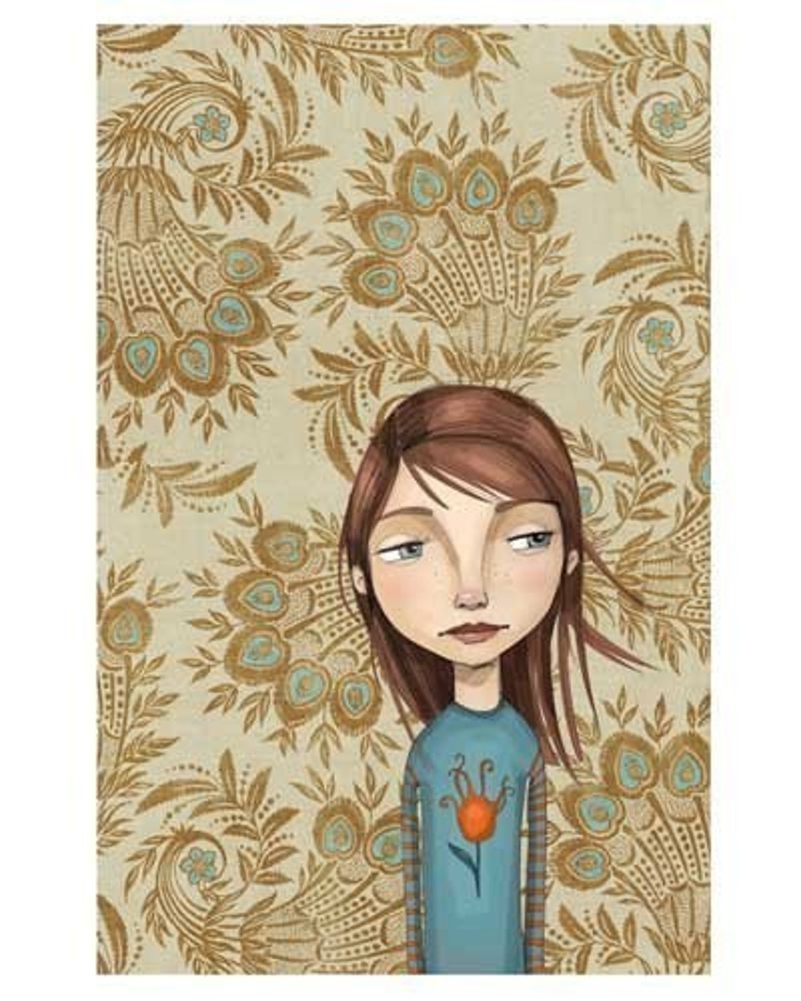 Penny Peacock Print Etsy