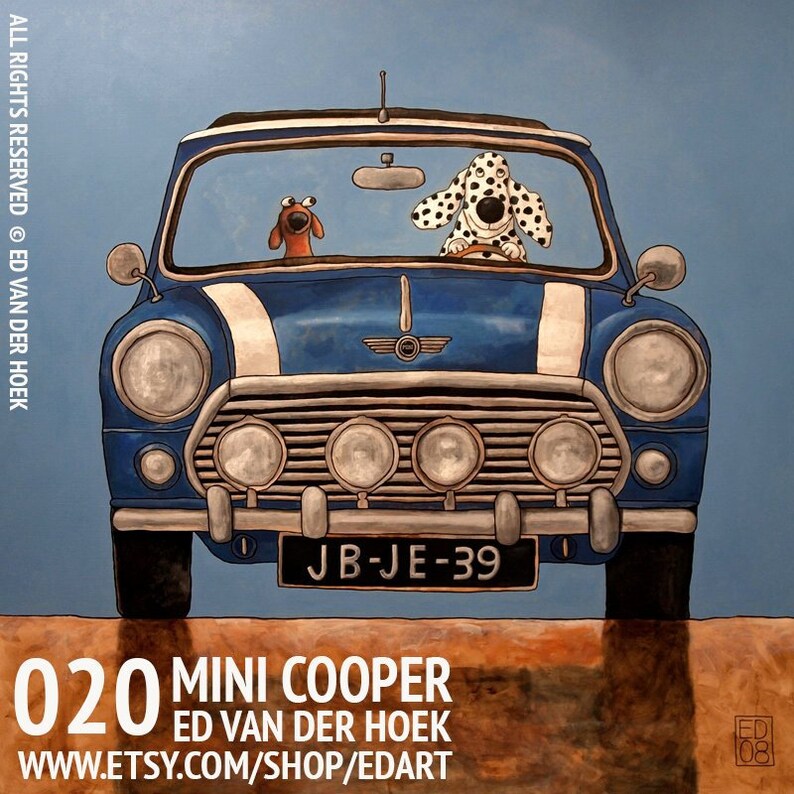020 Mini Cooper Print 27x27cm/10.5x10.5 | Etsy