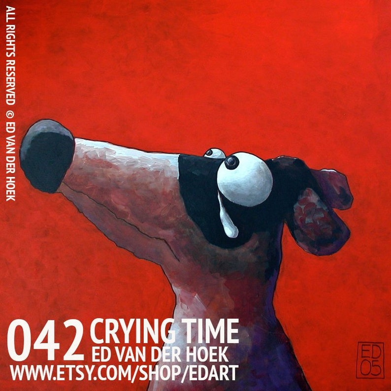 042 Crying Time Print 14x14cm/5.5x5.5 - Etsy