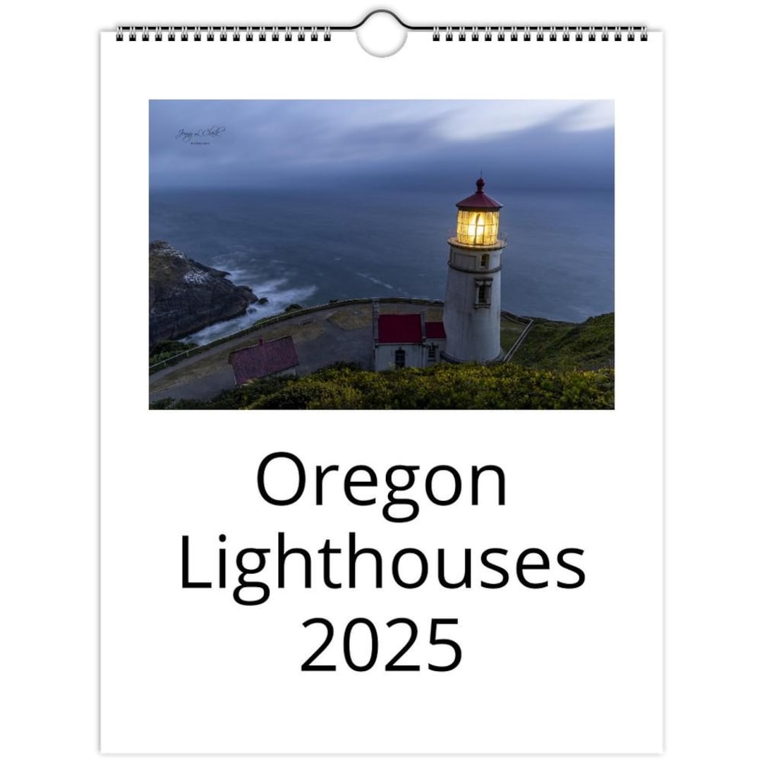 Oregon Lighthouses Wall Calendar 2025 - Etsy