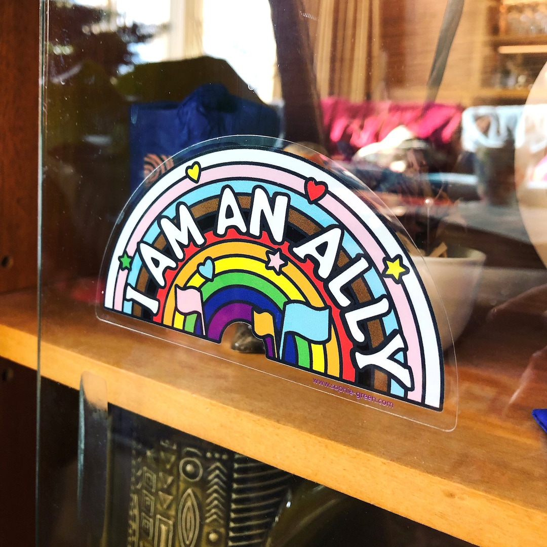 I Am an Ally BIG Vinyl Window Sticker Cling - Etsy