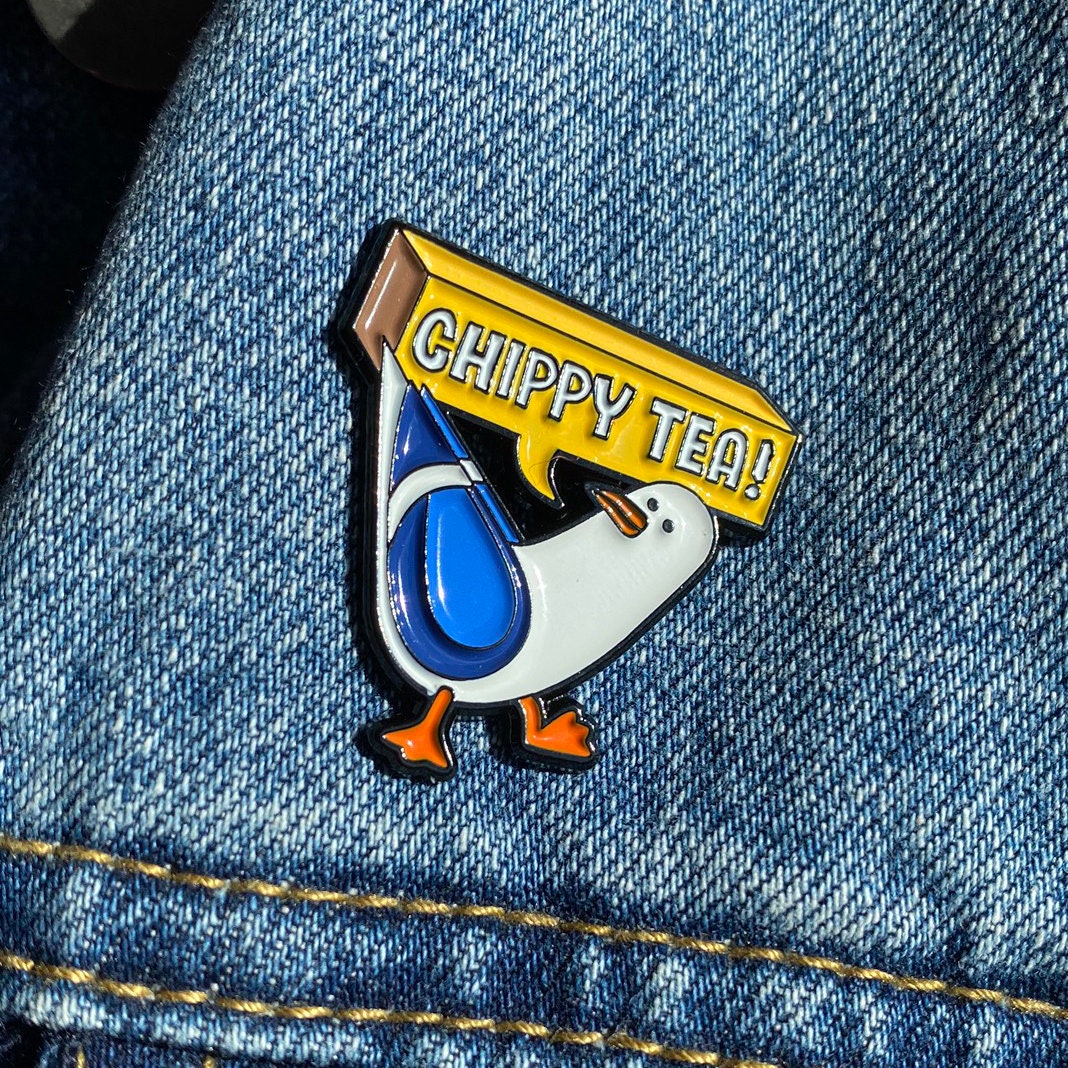 Chippy Tea Enamel Pin Badge | Etsy